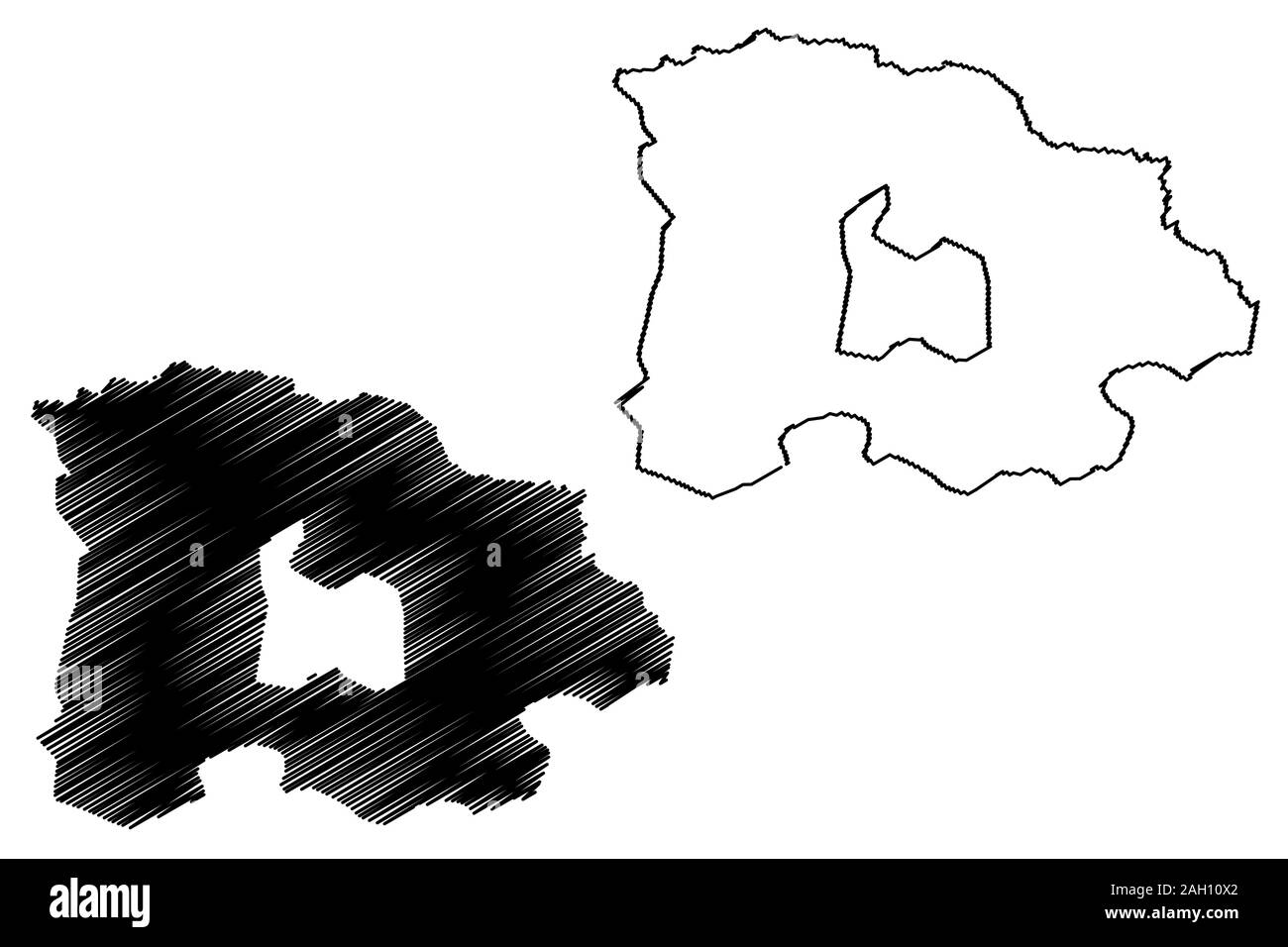 Selenge Province (aimags, Provinces of Mongolia) map vector ...