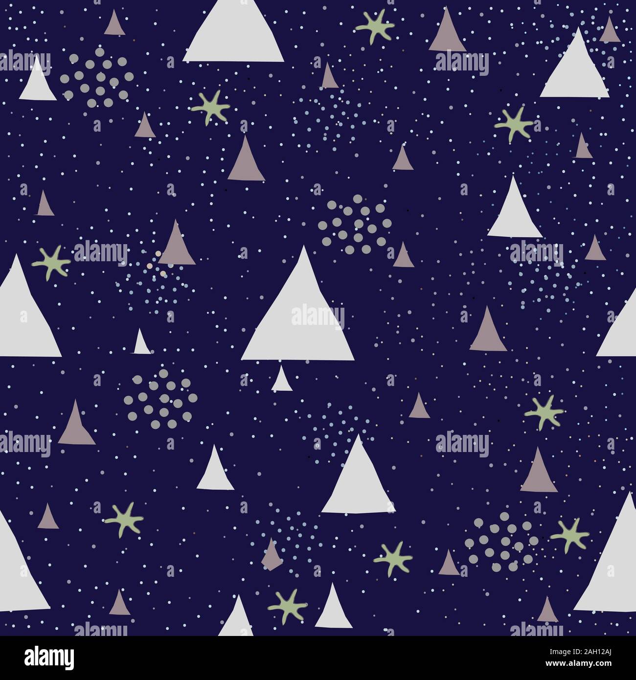 Cute Pattern with Golden triangles with pastel blue stripes. beige ...