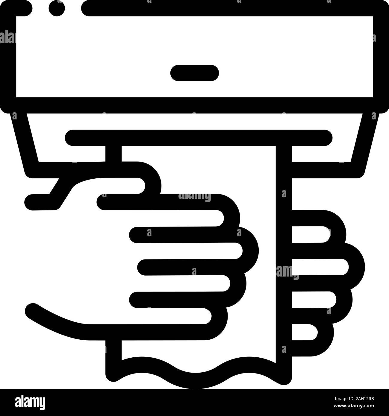 Hands Wipe Paper Napkin Icon Outline Illustration Stock Vector Image ...