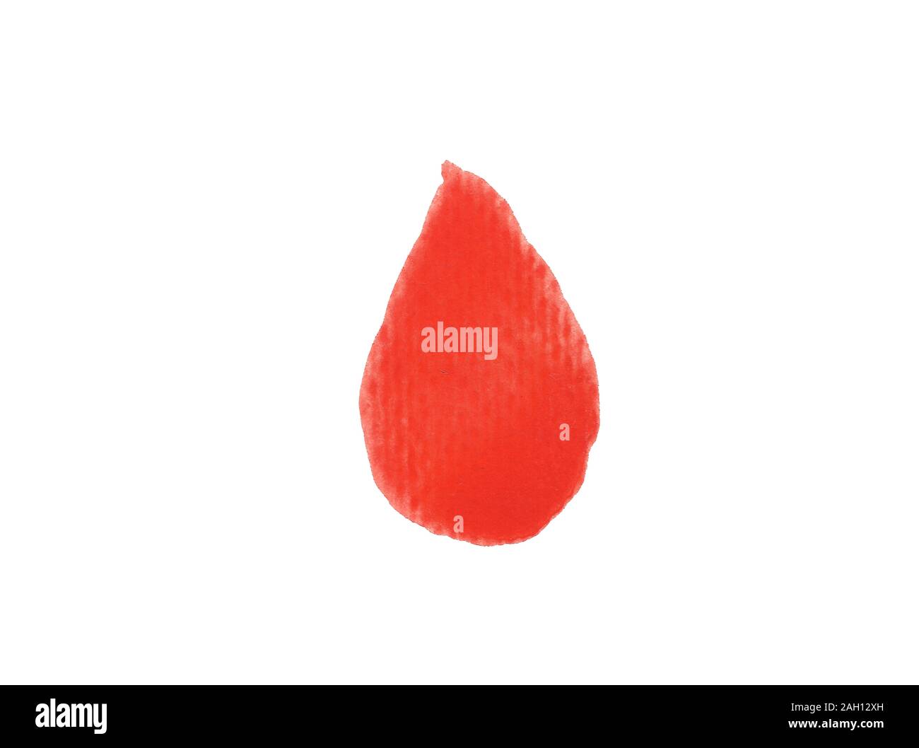 Light red water drop. Hand drawing watercolor sketch. Colorful ...