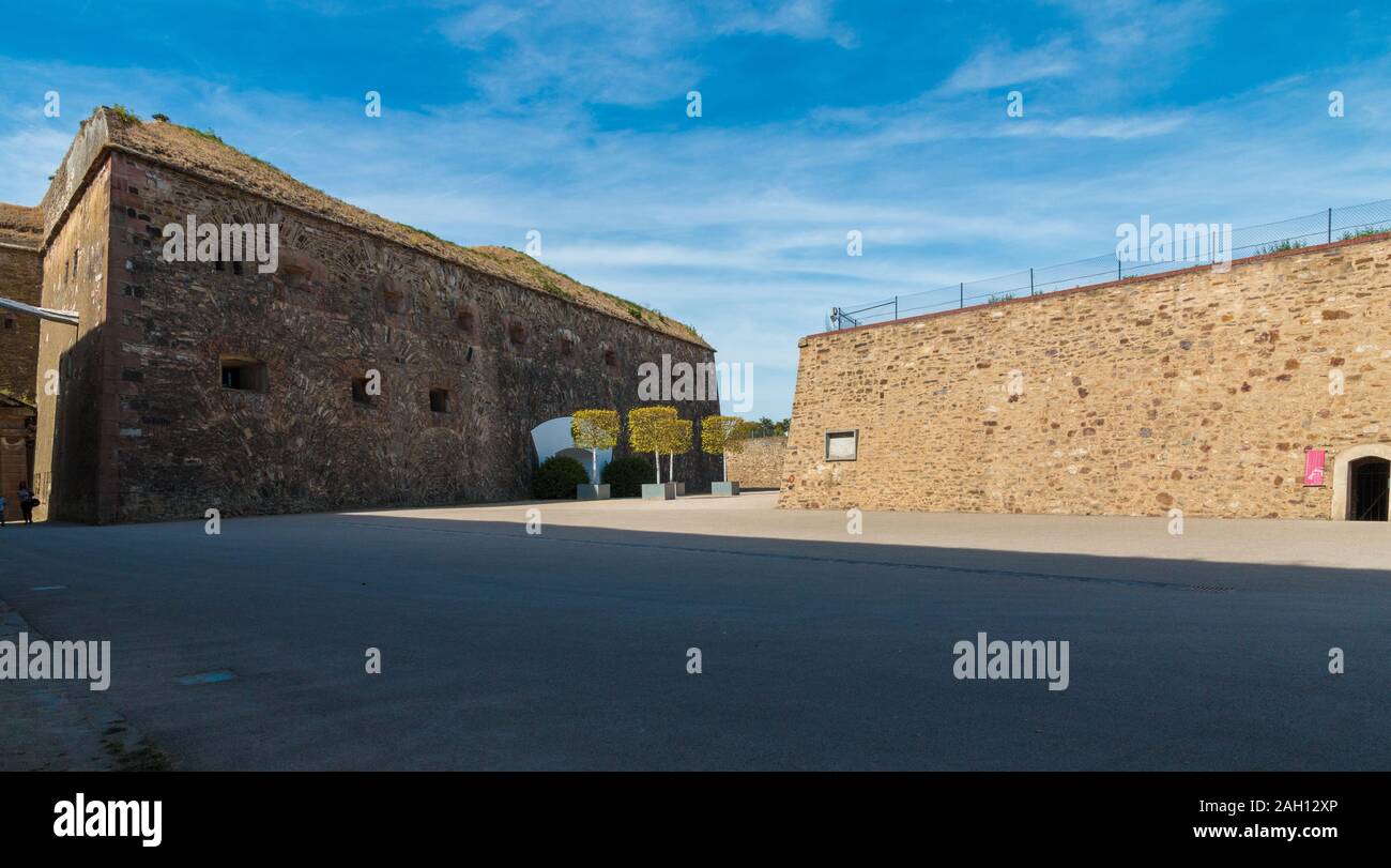 Nice view inside the Ehrenbreitstein Fortress at the ravelin and ...
