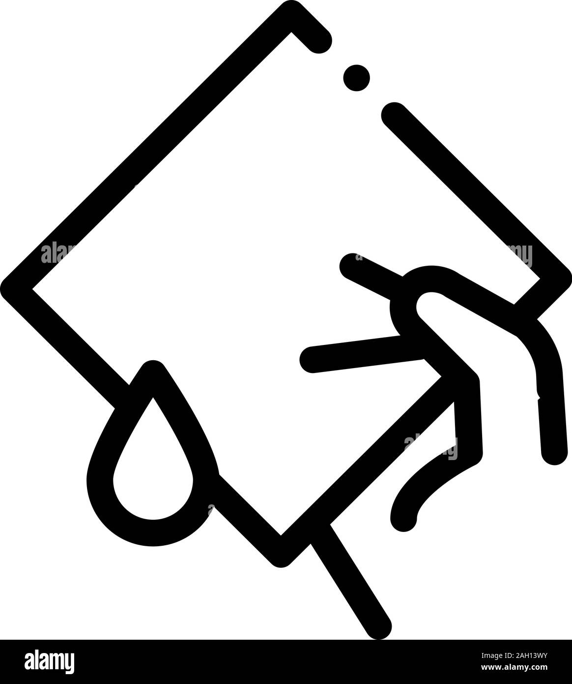 Hand Holding Napkin Icon Outline Illustration Stock Vector Image & Art ...