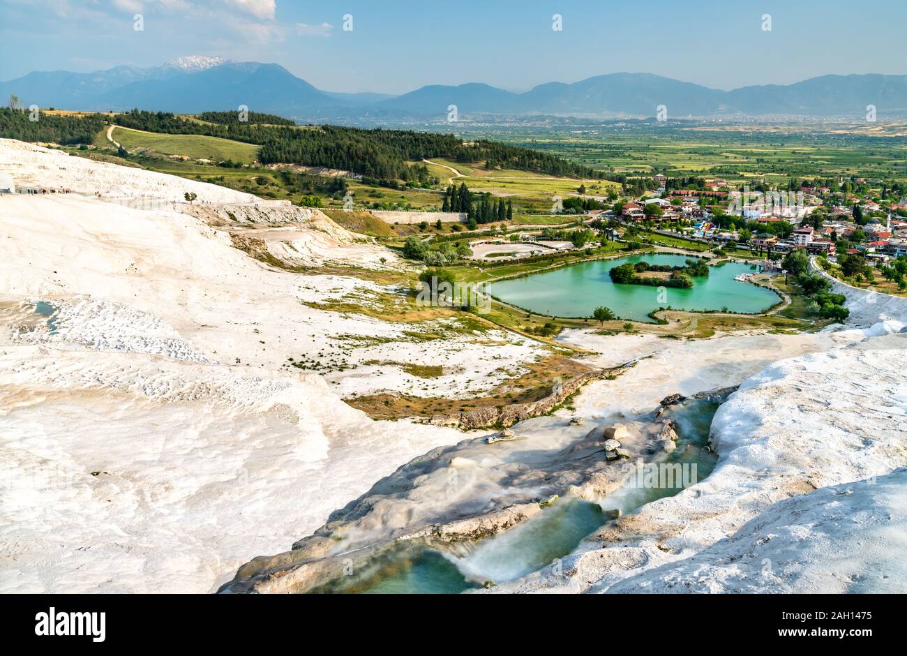 Travertine pools and terraces at Pamukkale in Turkey Stock Photo - Alamy