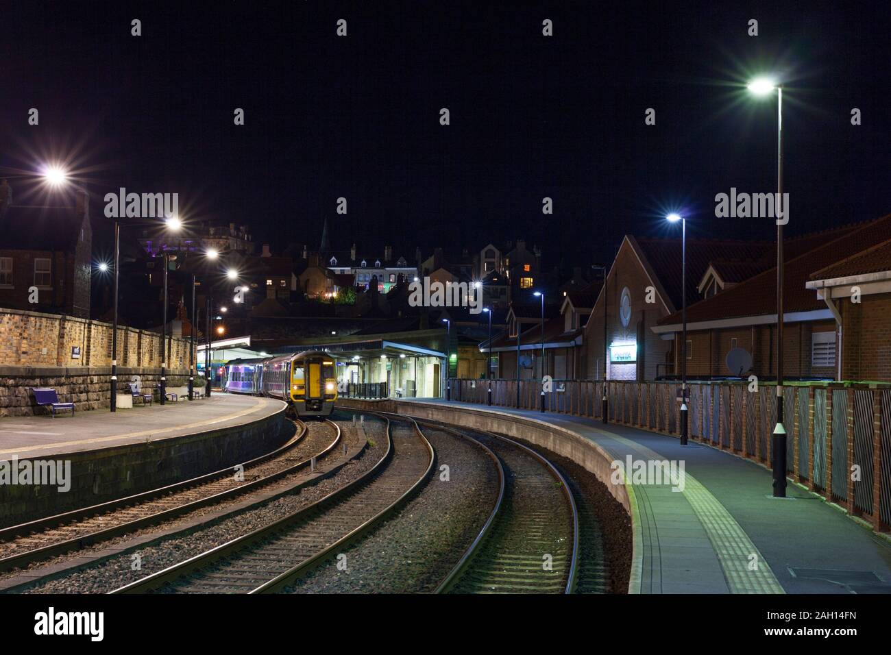 Arriva Nortehrn rail class 158 sprinter train 158859 at Whitby railway ...