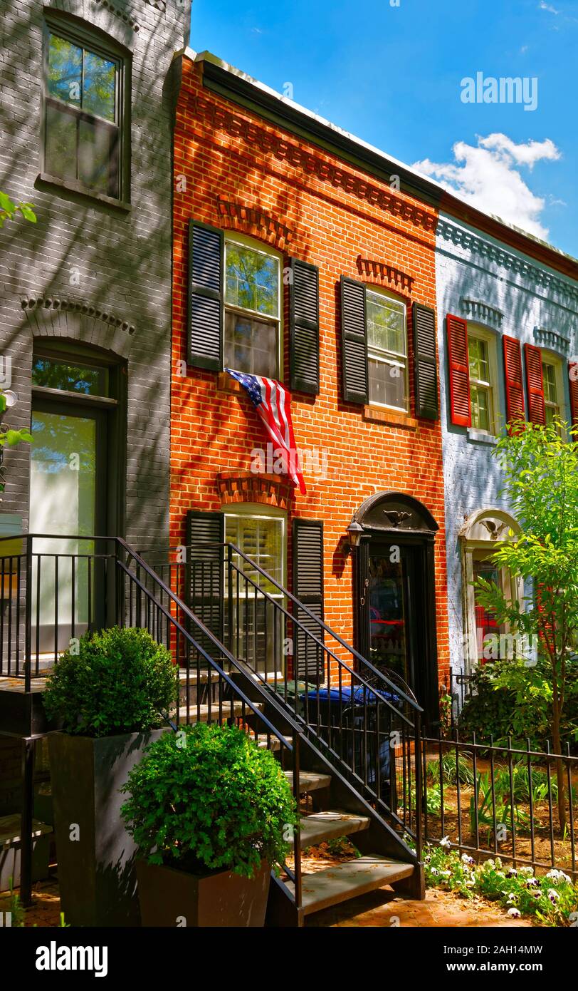 Bright architecture on the streets of Washington DC reflex Stock Photo ...