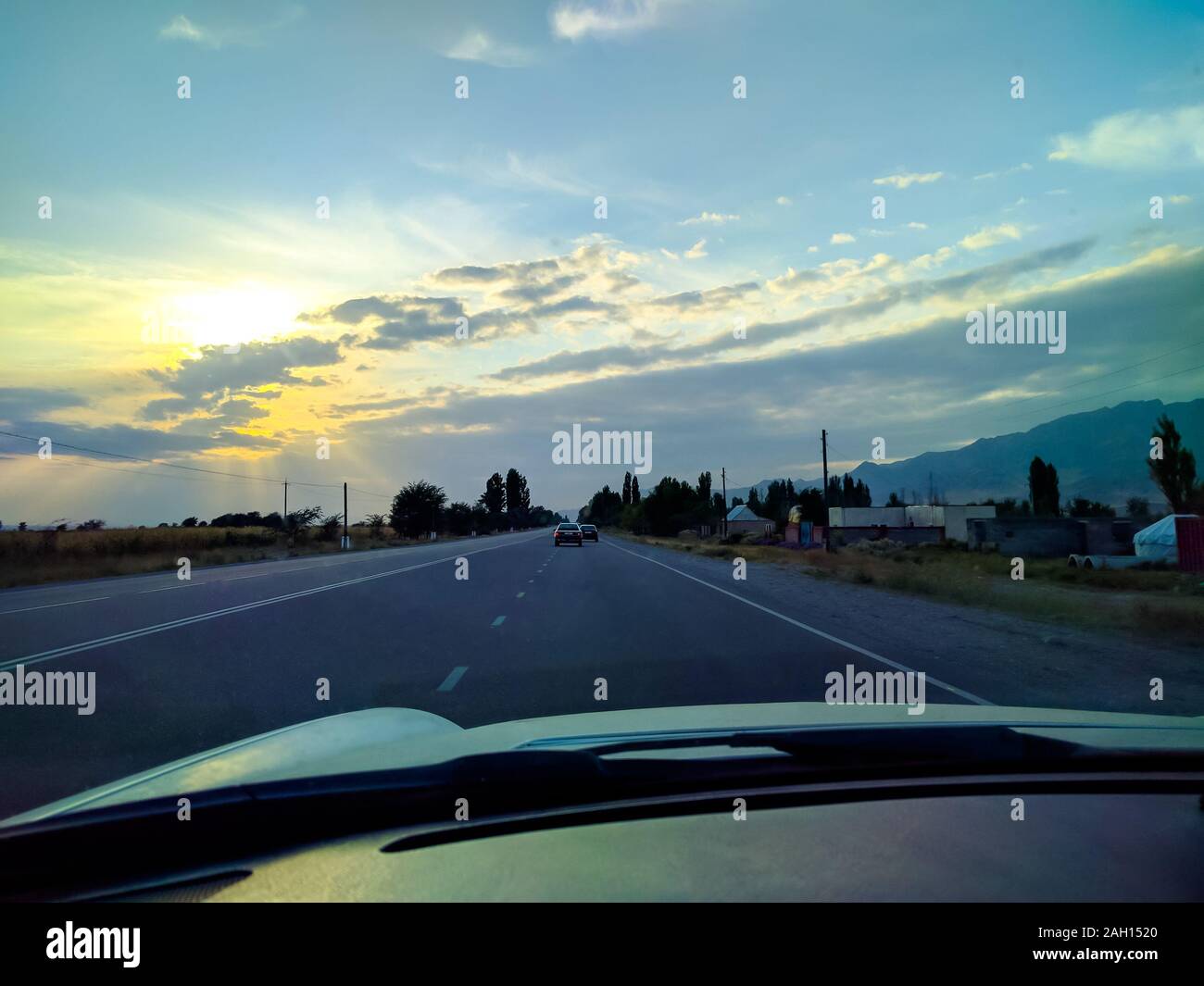 Car driving on the highway. First-person photo Stock Photo - Alamy