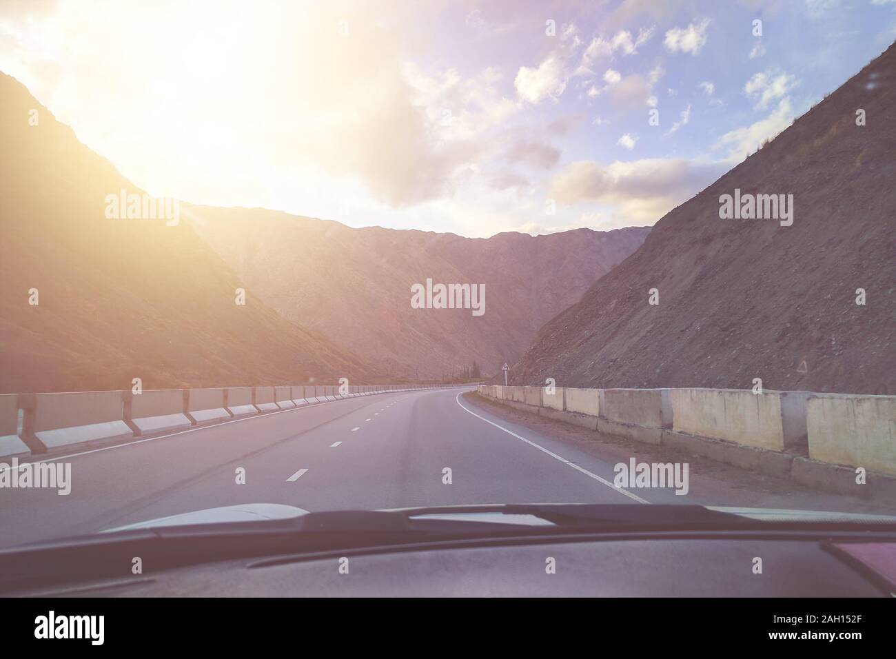 Car driving on the highway. First-person photo Stock Photo - Alamy