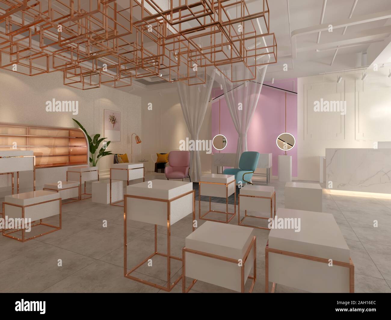 3d render spa and massage center Stock Photo - Alamy