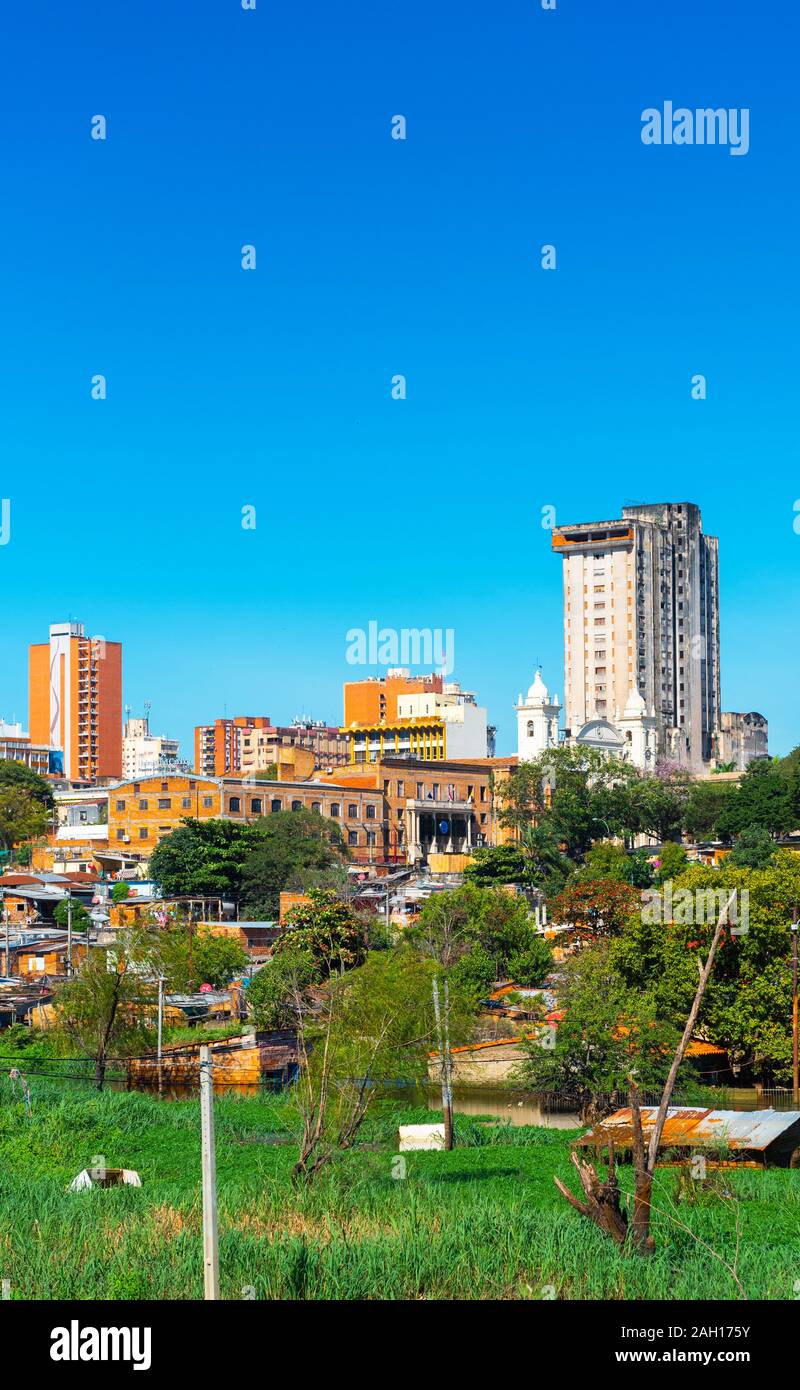 Skyscrapers and city buildings, Asuncion, Paraguay. City landscape ...