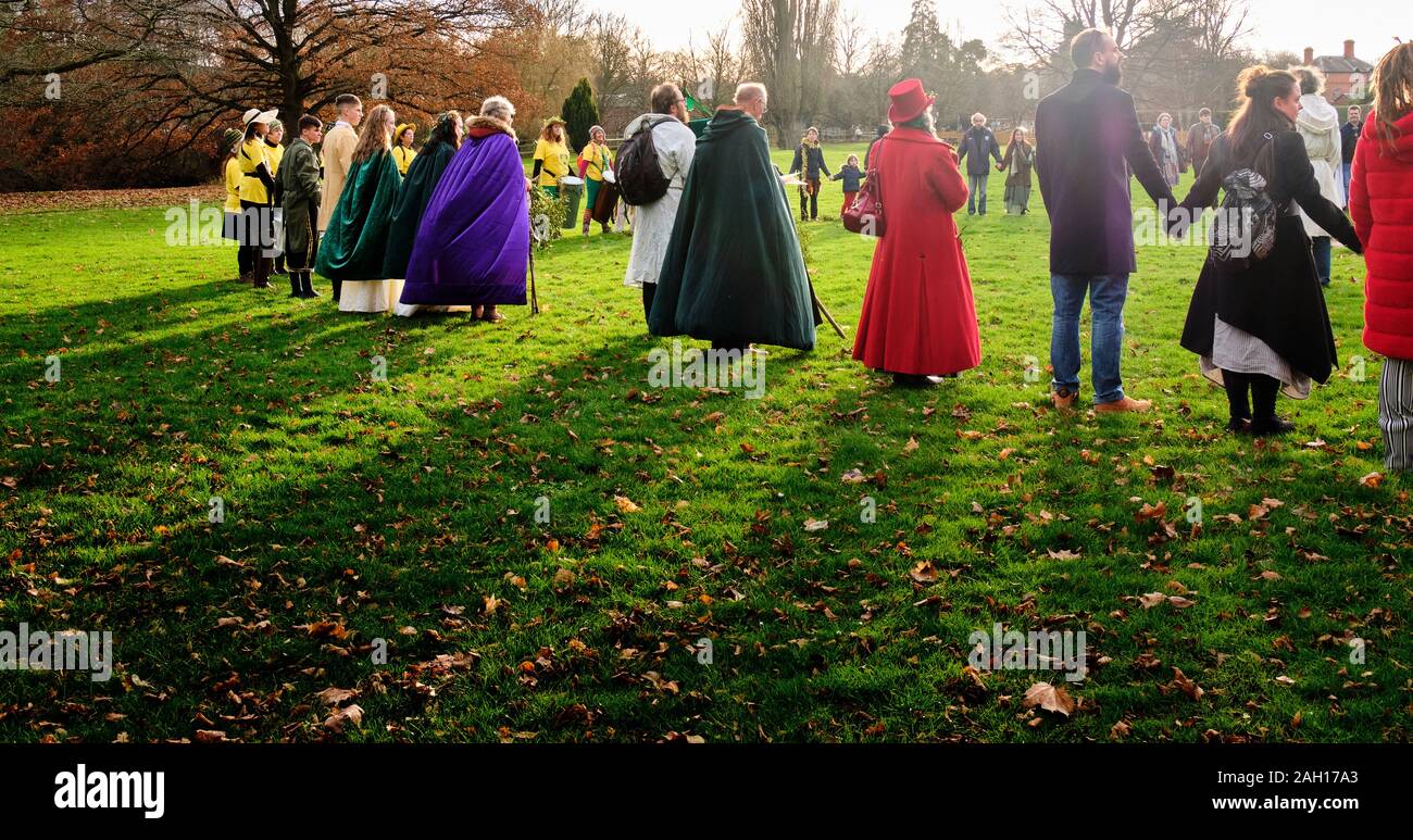 The Druid Ceremony on the Burgage, at the Mistletoe Festival at Tenbury ...