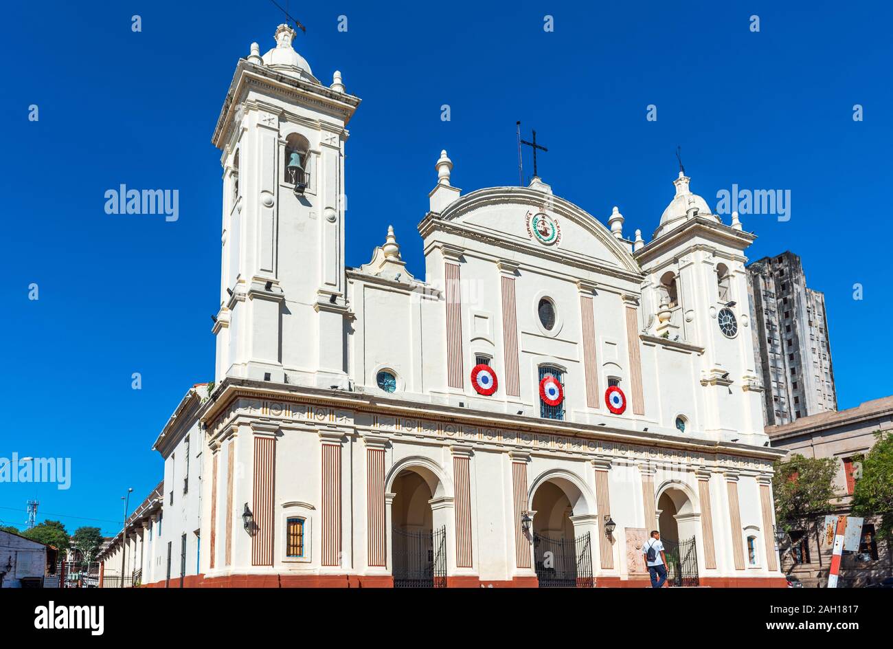 Catholic National Cathedral in capital Asuncion, Paraguay. South ...