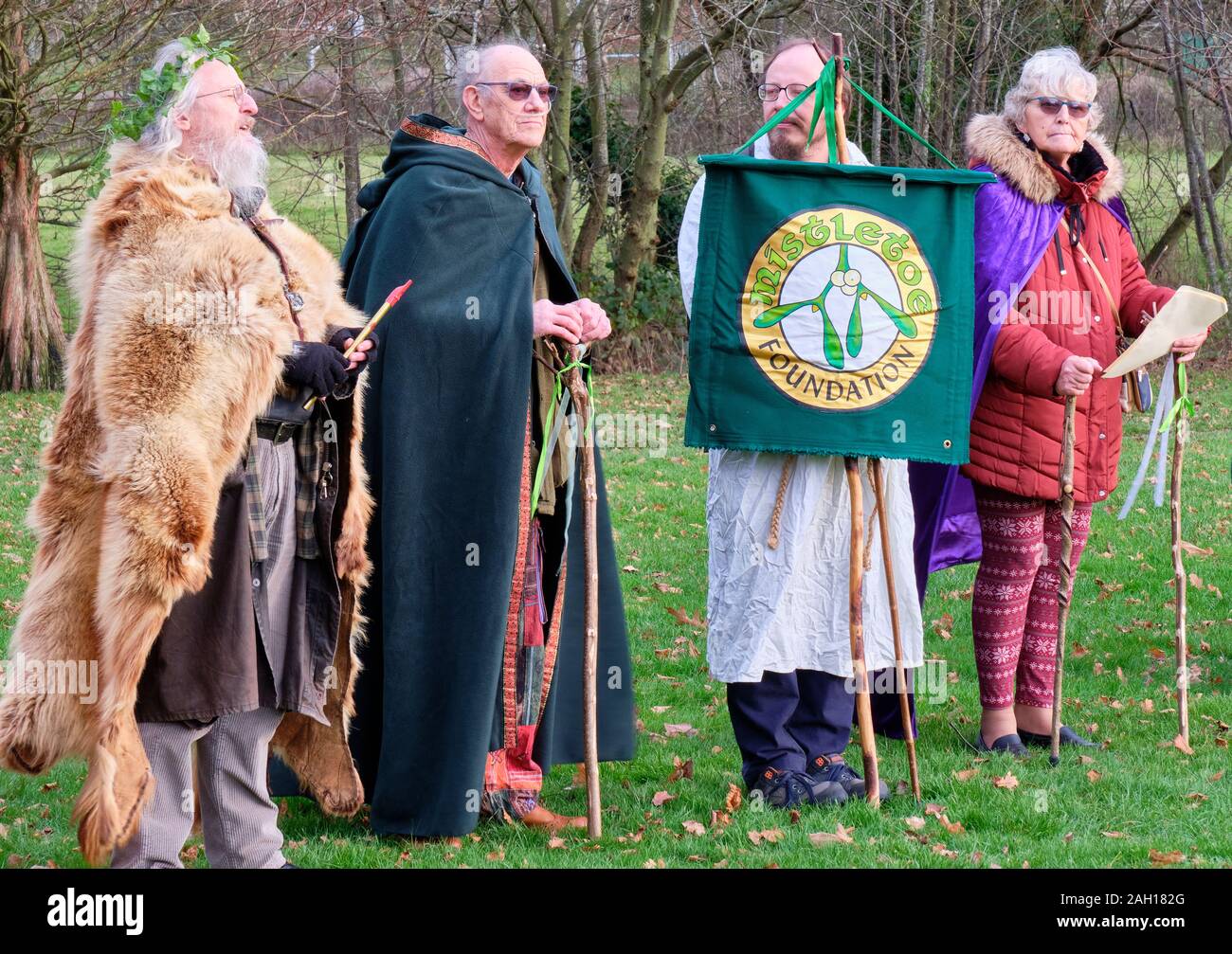 The Druid Ceremony on the Burgage, at the Mistletoe Festival at Tenbury ...