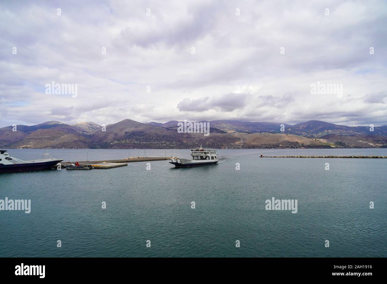 Argostoli Bay, Argostoli, Kefalonia, Ionian Islands, Greece Stock Photo ...