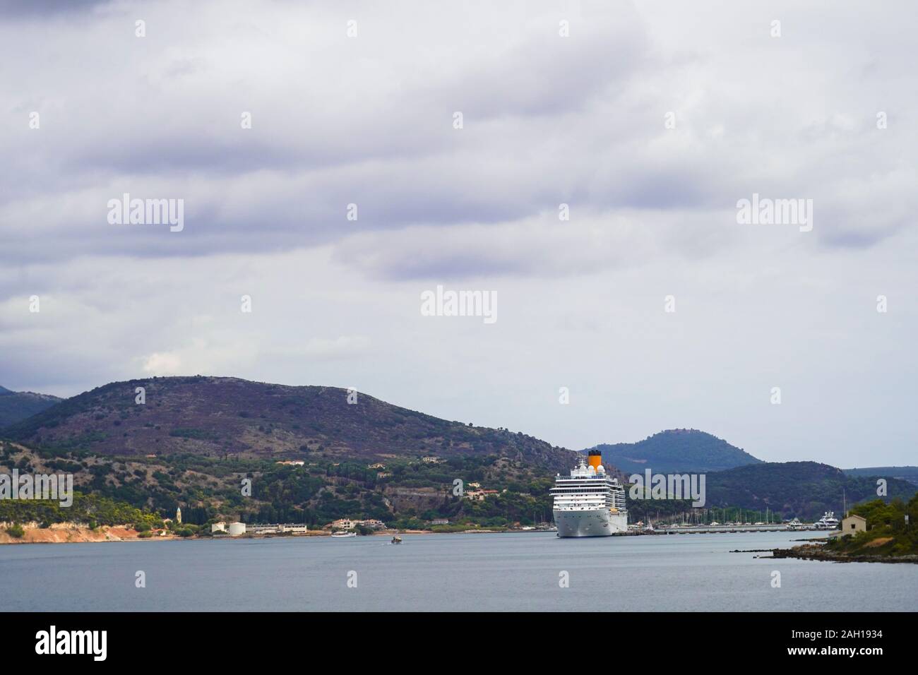 Argostoli Bay, Argostoli, Kefalonia, Ionian Islands, Greece Stock Photo ...