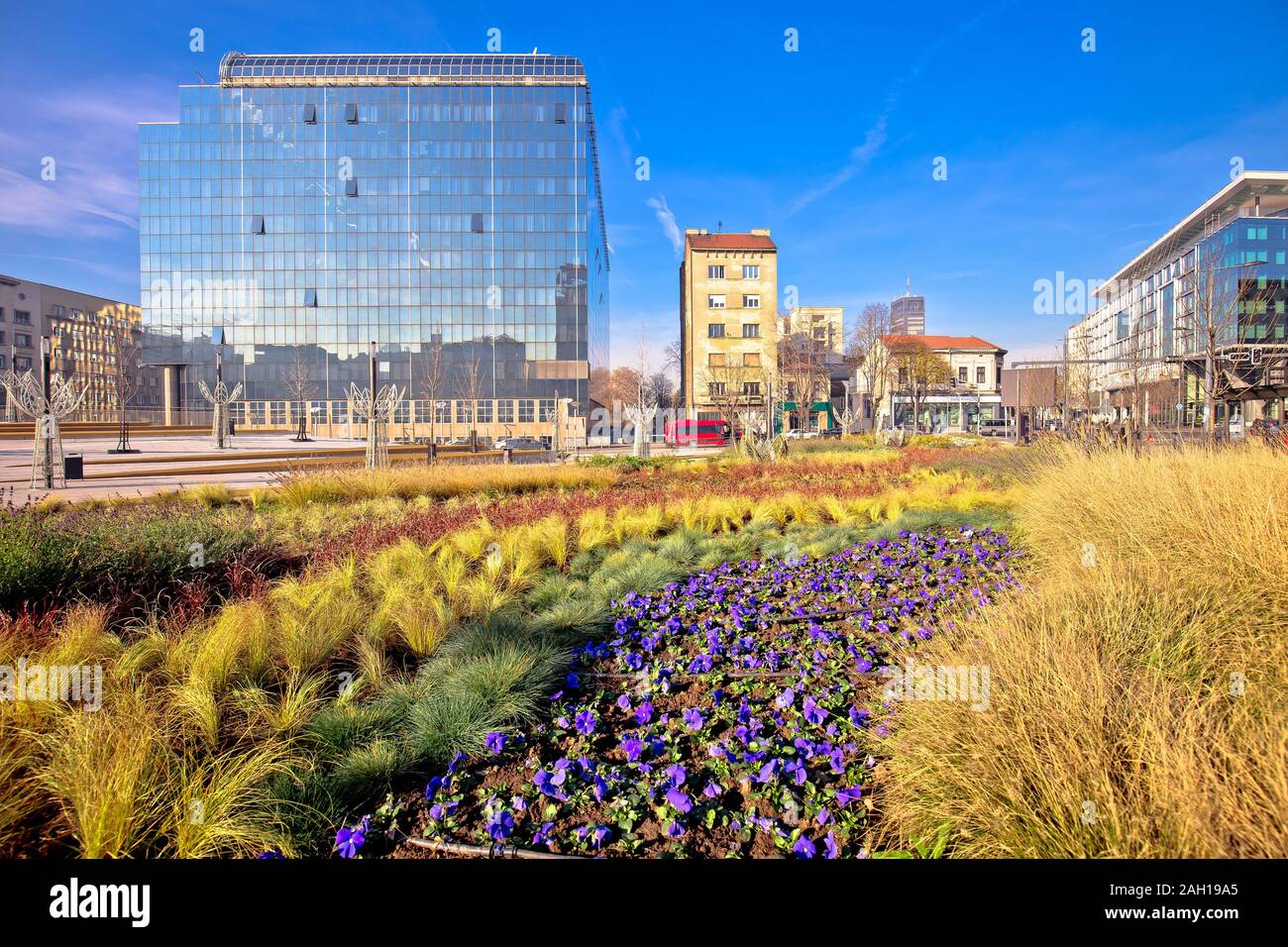 Belgrade. Slavija square in Beograd nature and architecture view ...