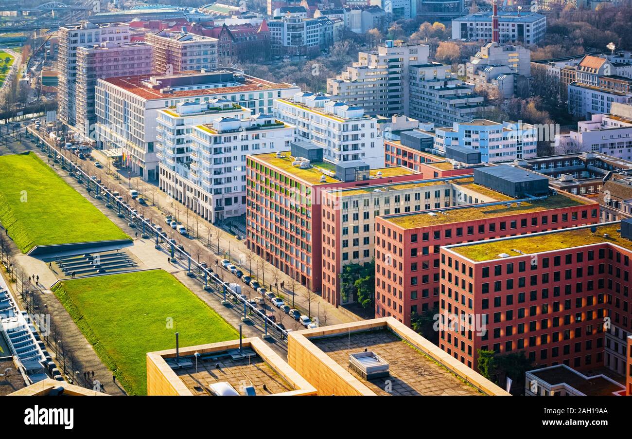 Aerial view modern apartment residential building architecture ...