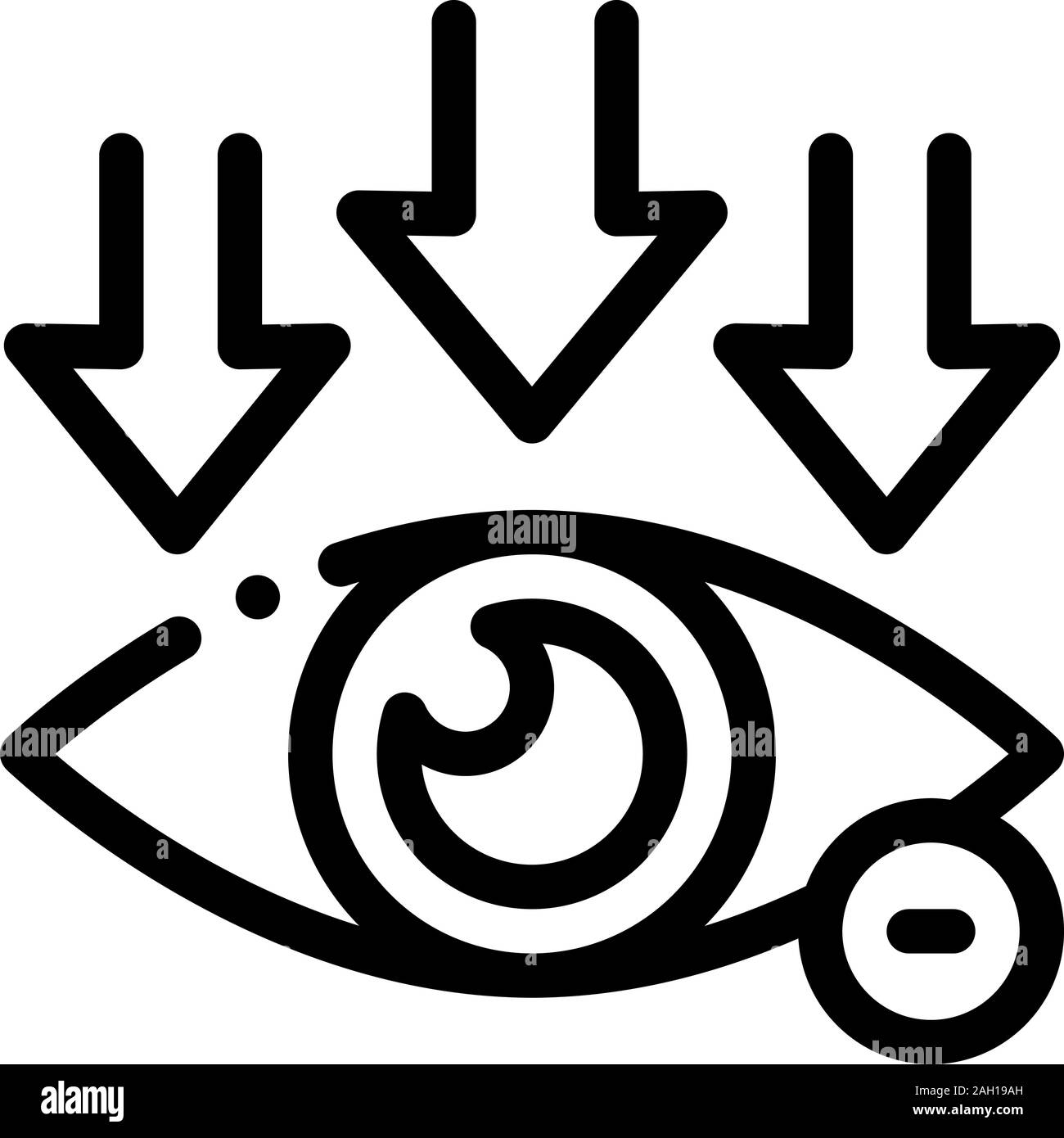 Eye And Arrows Eyesight Icon Outline Illustration Stock Vector Image ...