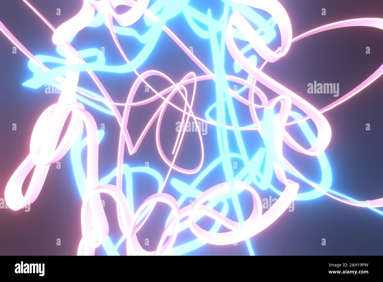 Geometric lines, neon grow lights. For graphic design, catalog, texture ...