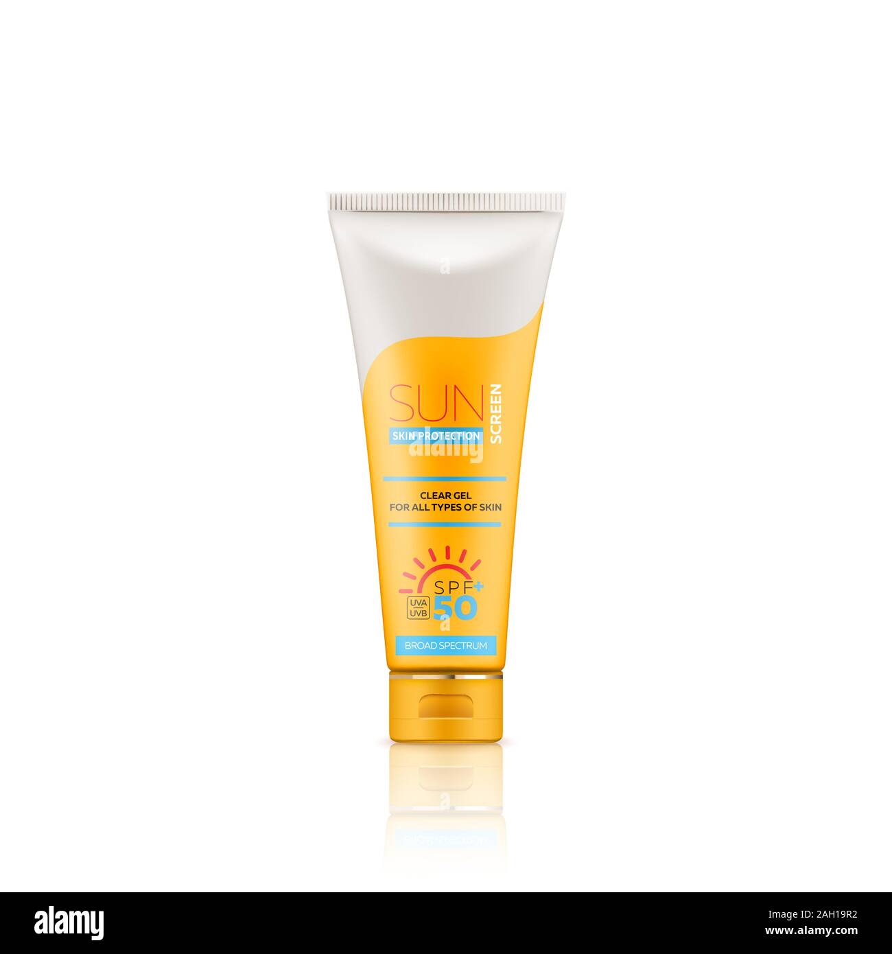Sunscreen cream advertising banner with realistic 3d tube, bottle and ...