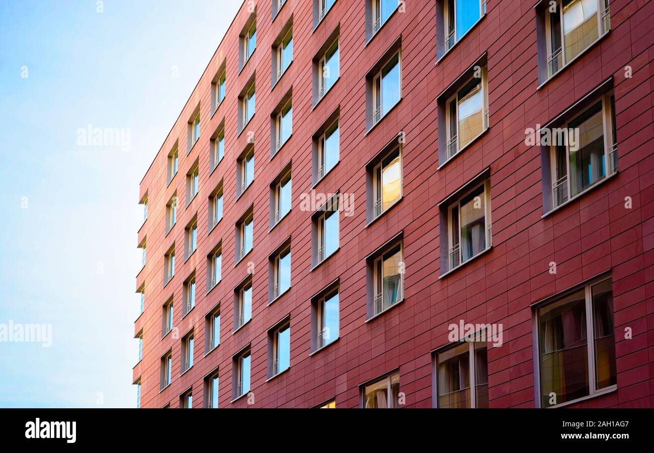 Windows of modern apartment house building architecture Berlin reflex ...