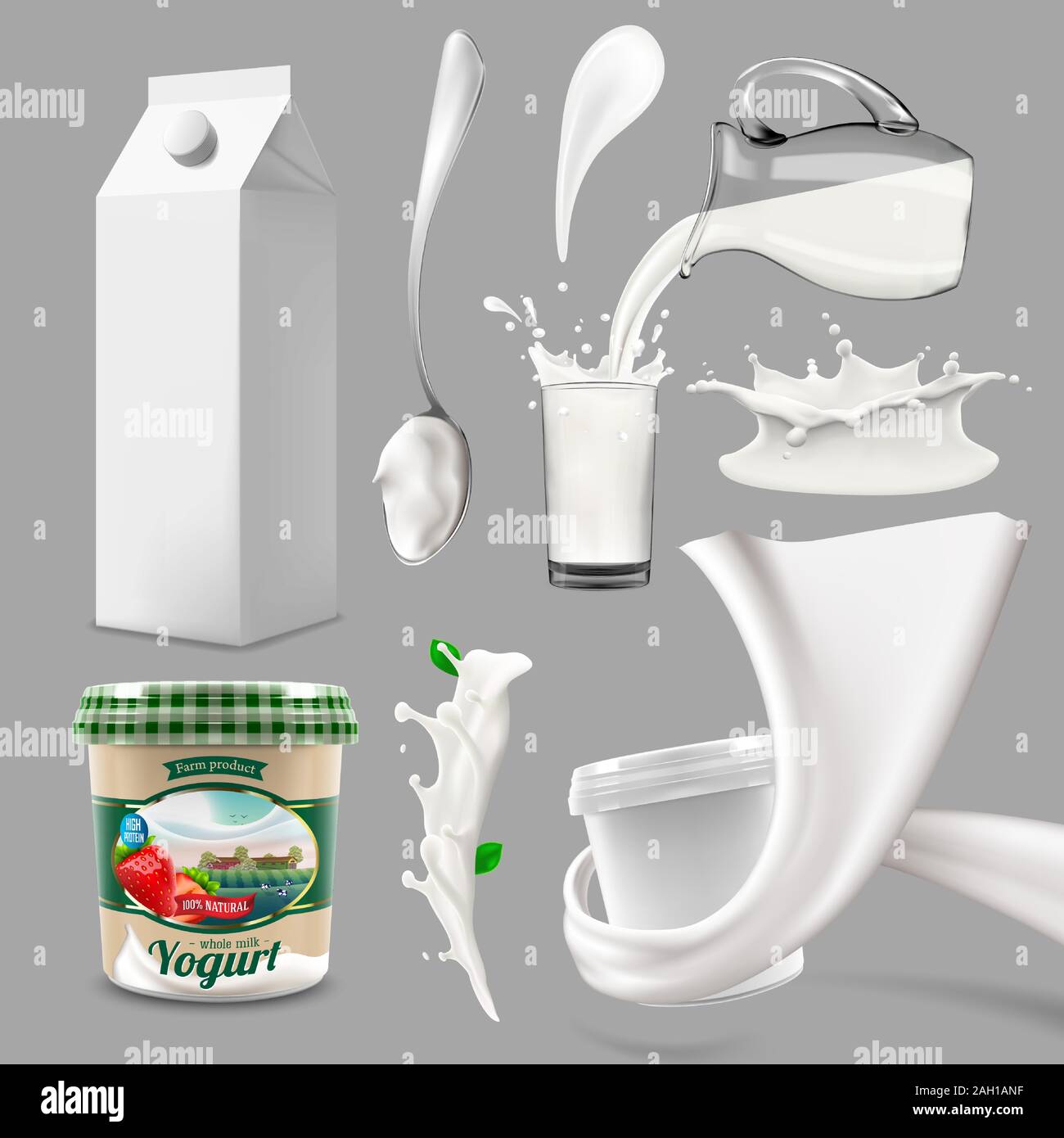 Packaging diary product Stock Vector Images - Alamy