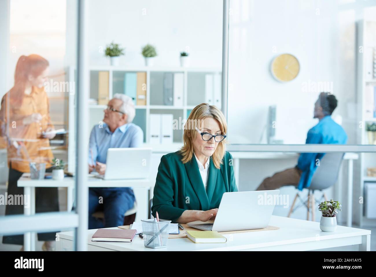 Person working on computer behind hi-res stock photography and images ...