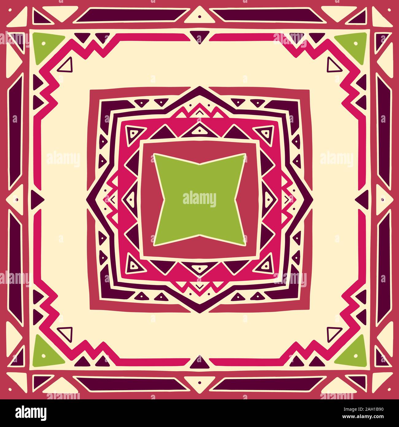 A bright pattern of Mexican ornament. For printing headscarves ...