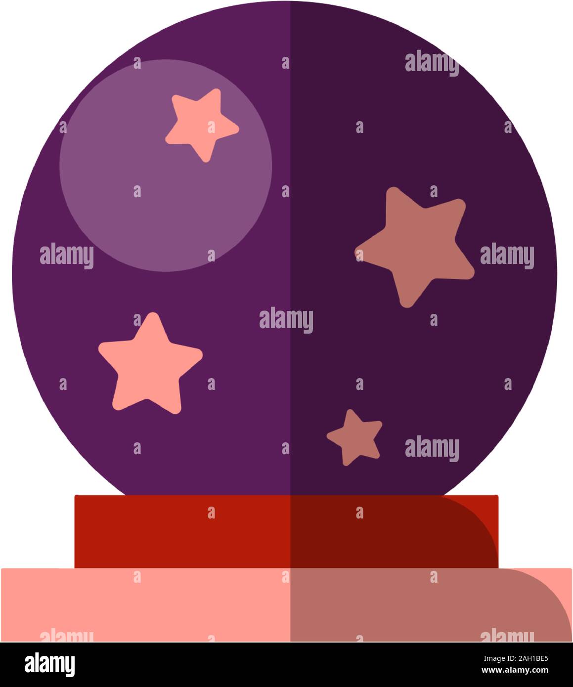 Vector flat illustration of magic ball. Spiritual magical ball for ...