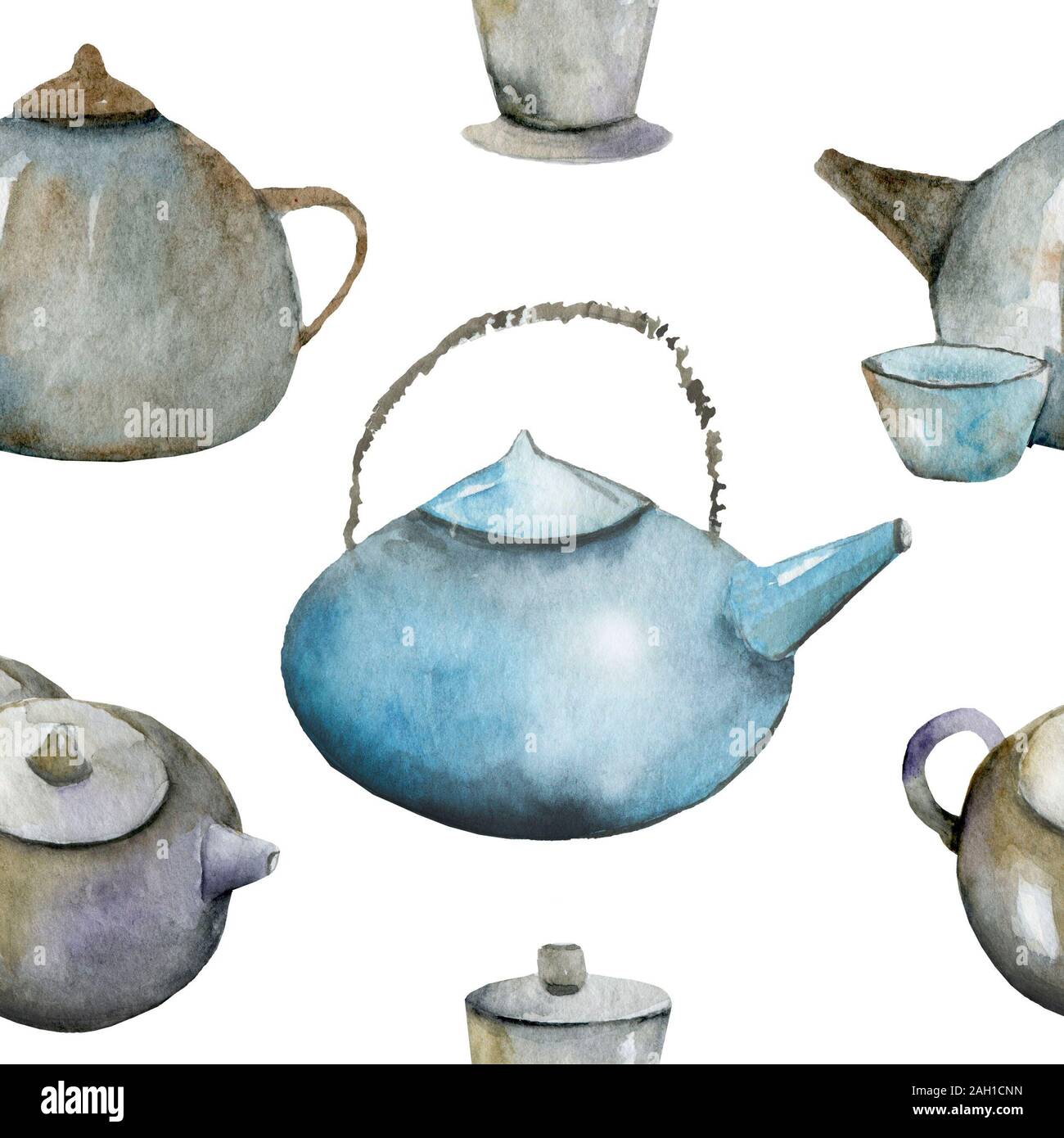 Seamless retro design tea pot china pattern Stock Photo - Alamy