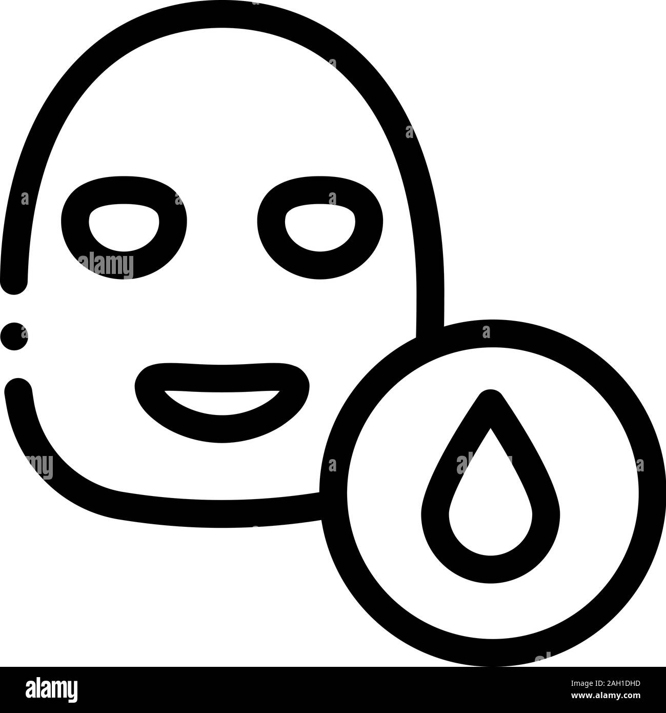 Facial Mask Water Drop Icon Outline Illustration Stock Vector Image ...