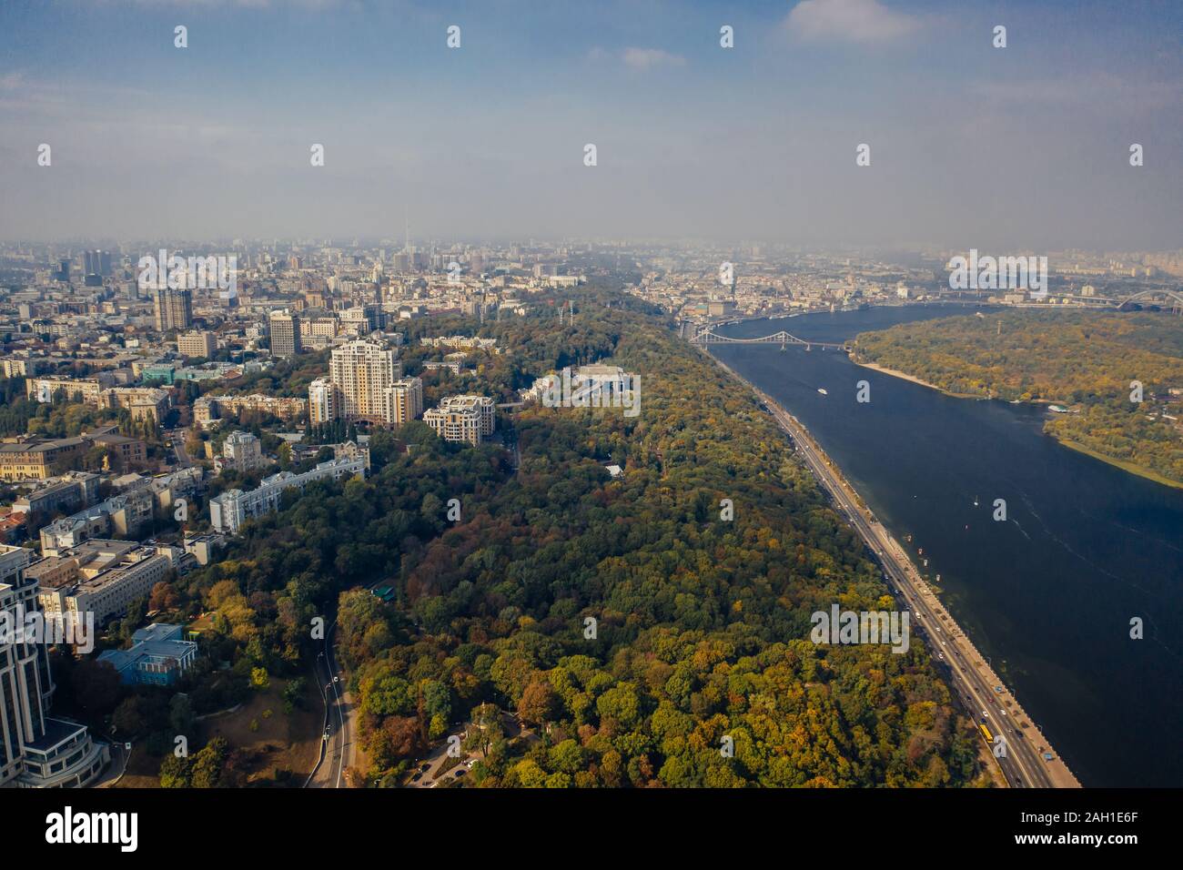 Kyiv capital city of Ukraine. Aerial view Stock Photo - Alamy