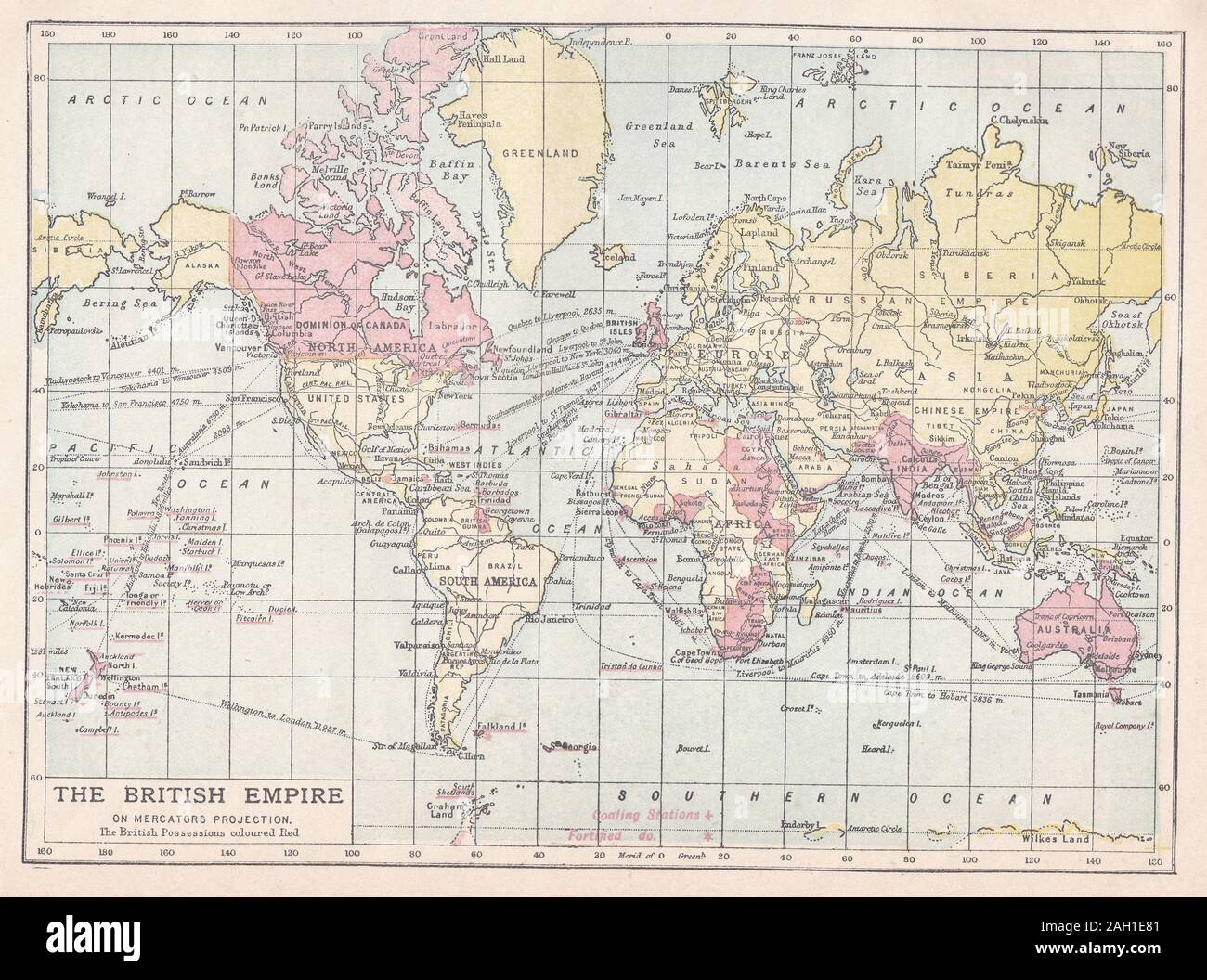 British Empire Map 1850