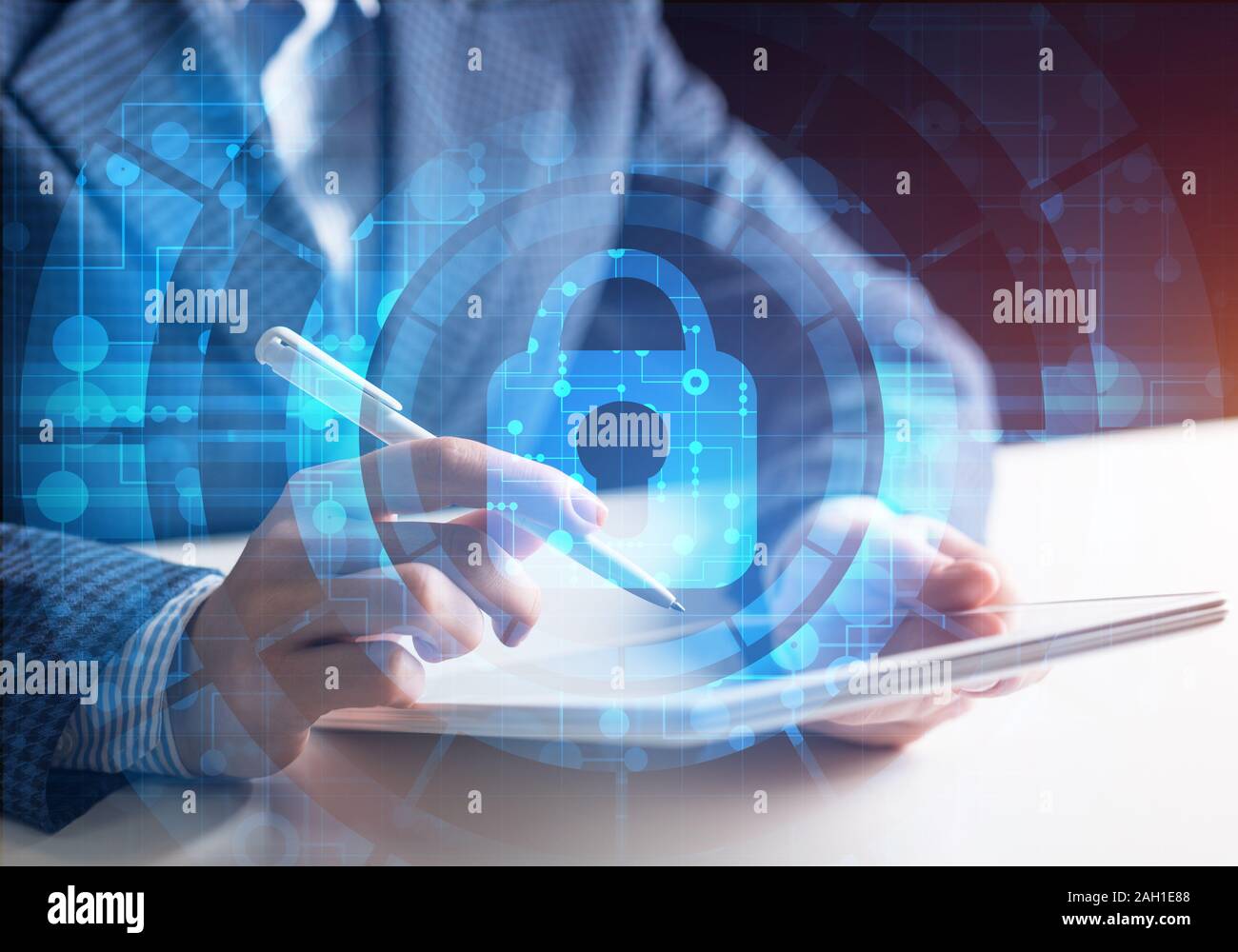 Computer security concept and information technology. Risk management ...