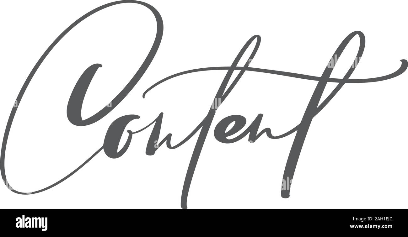 Vector text Content. illustration logo for social media, mobile apps ...