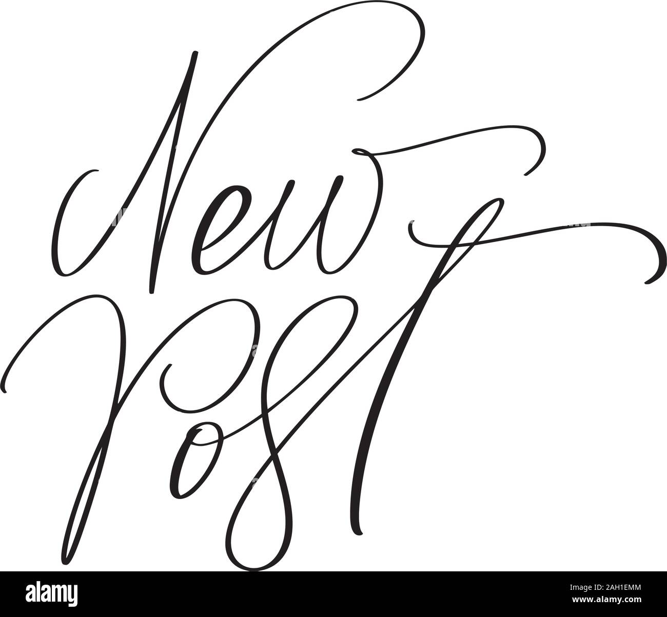 New Post Calligraphy vector Text for social media, mobile apps ...