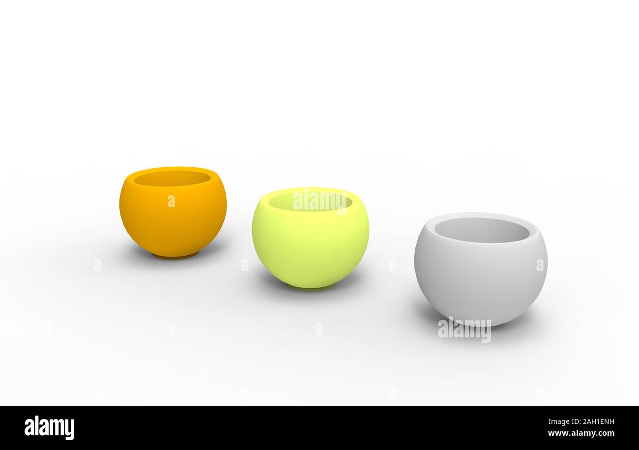 Empty Flower Pot isolated on White Background Stock Photo - Alamy