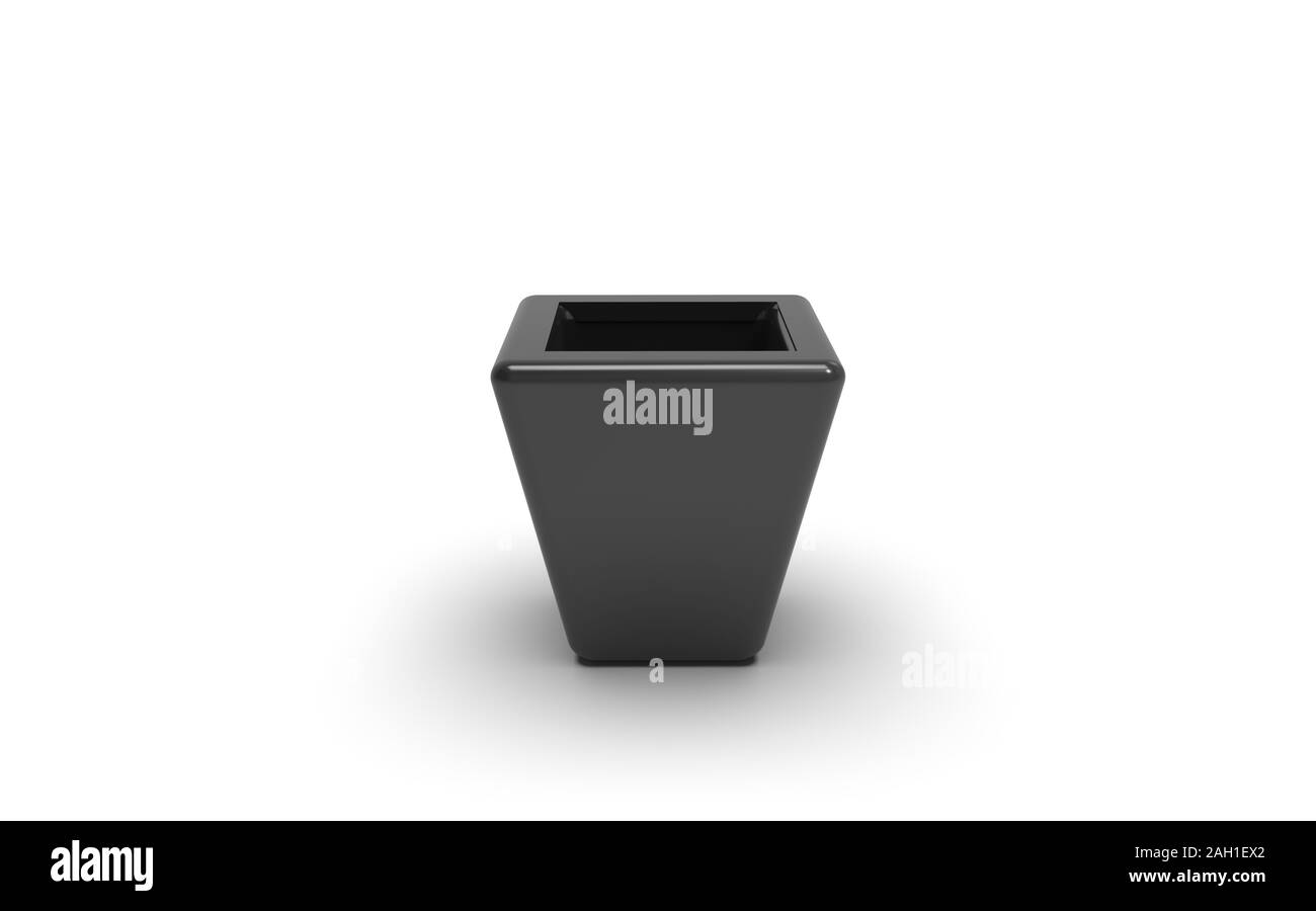 Empty Flower Pot isolated on White Background Stock Photo - Alamy