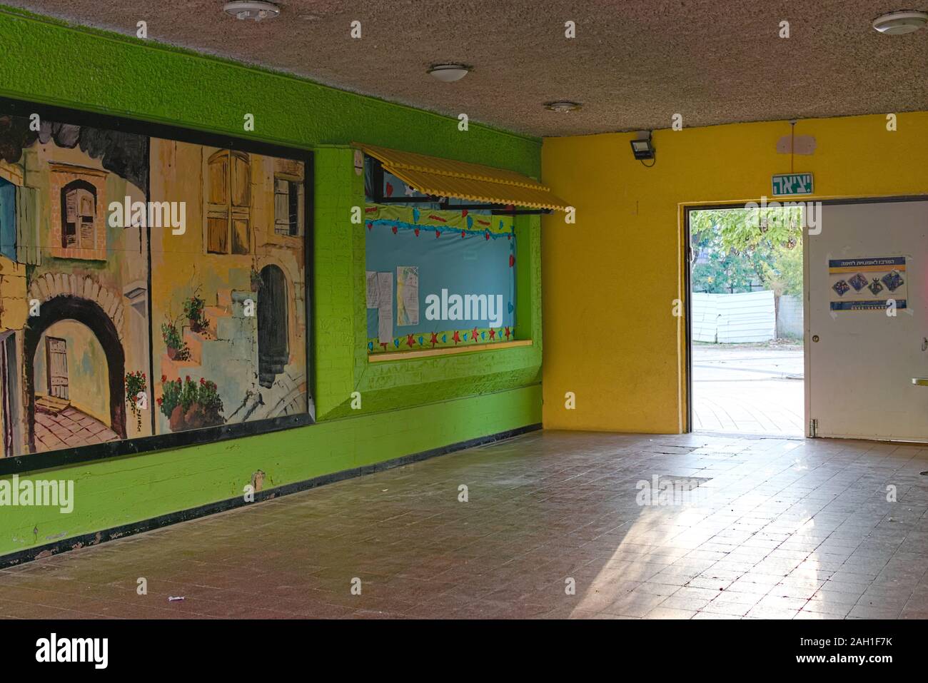 Inside a school entrance Stock Photo - Alamy