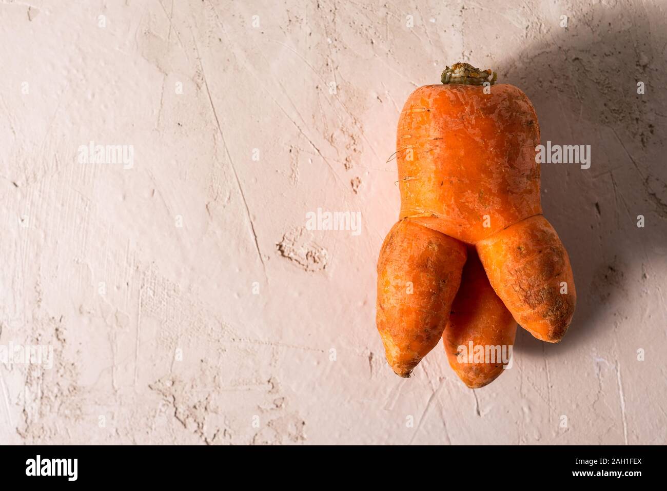 ugly vegetables, carrots on a light background.funny monster carrot The ...