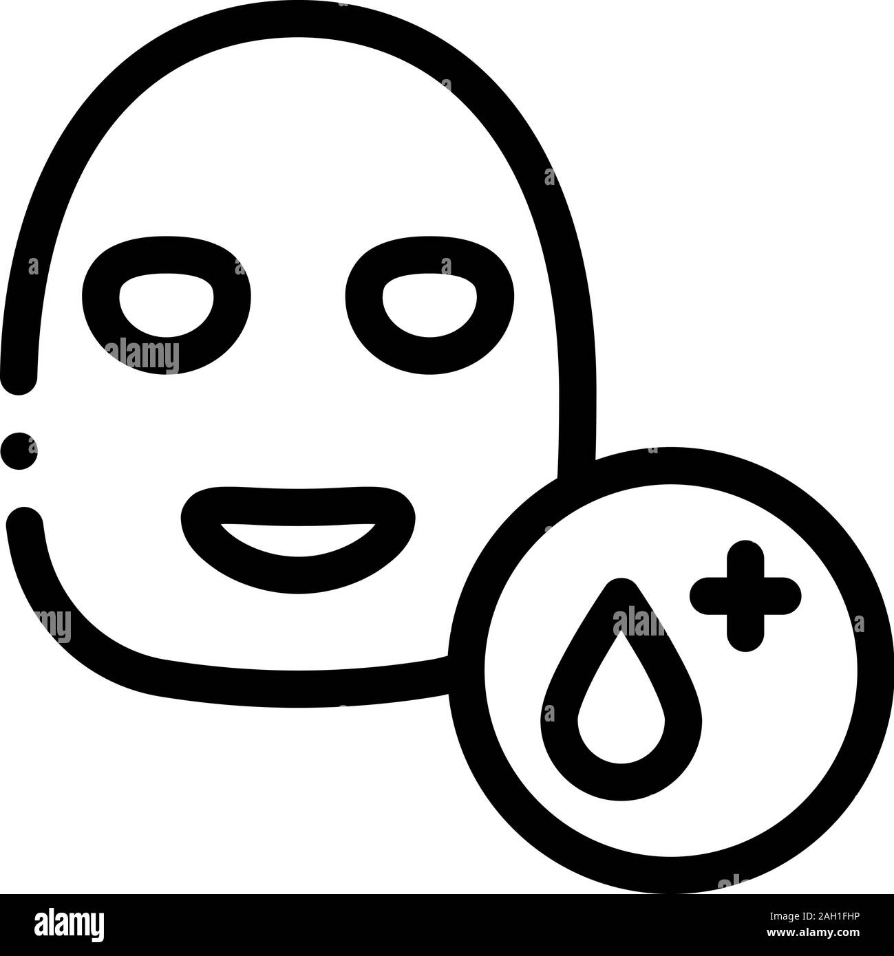 Moisturizing Face Mask Icon Outline Illustration Stock Vector Image ...