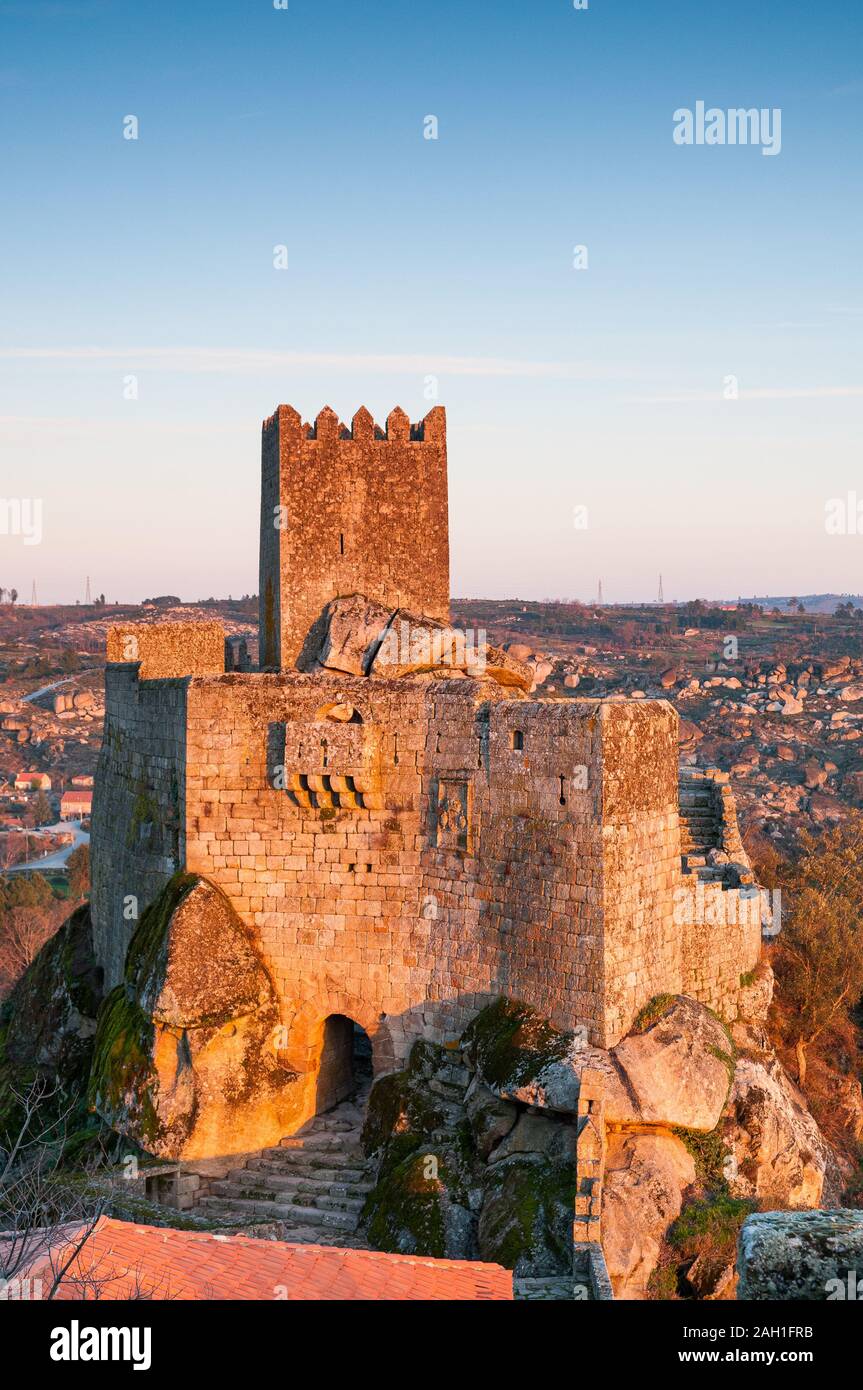 Castle of Sortelha historic village, Portugal Stock Photo - Alamy
