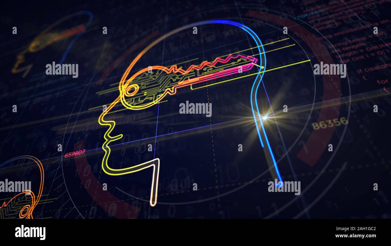 Cyber privacy project creating. Abstract concept of encryption, implant ...