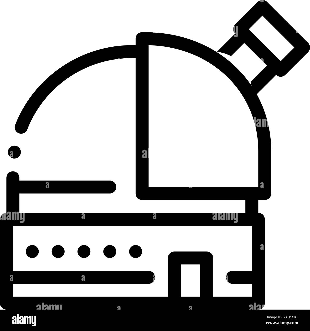 Telescope linear icon moon Stock Vector Images - Alamy