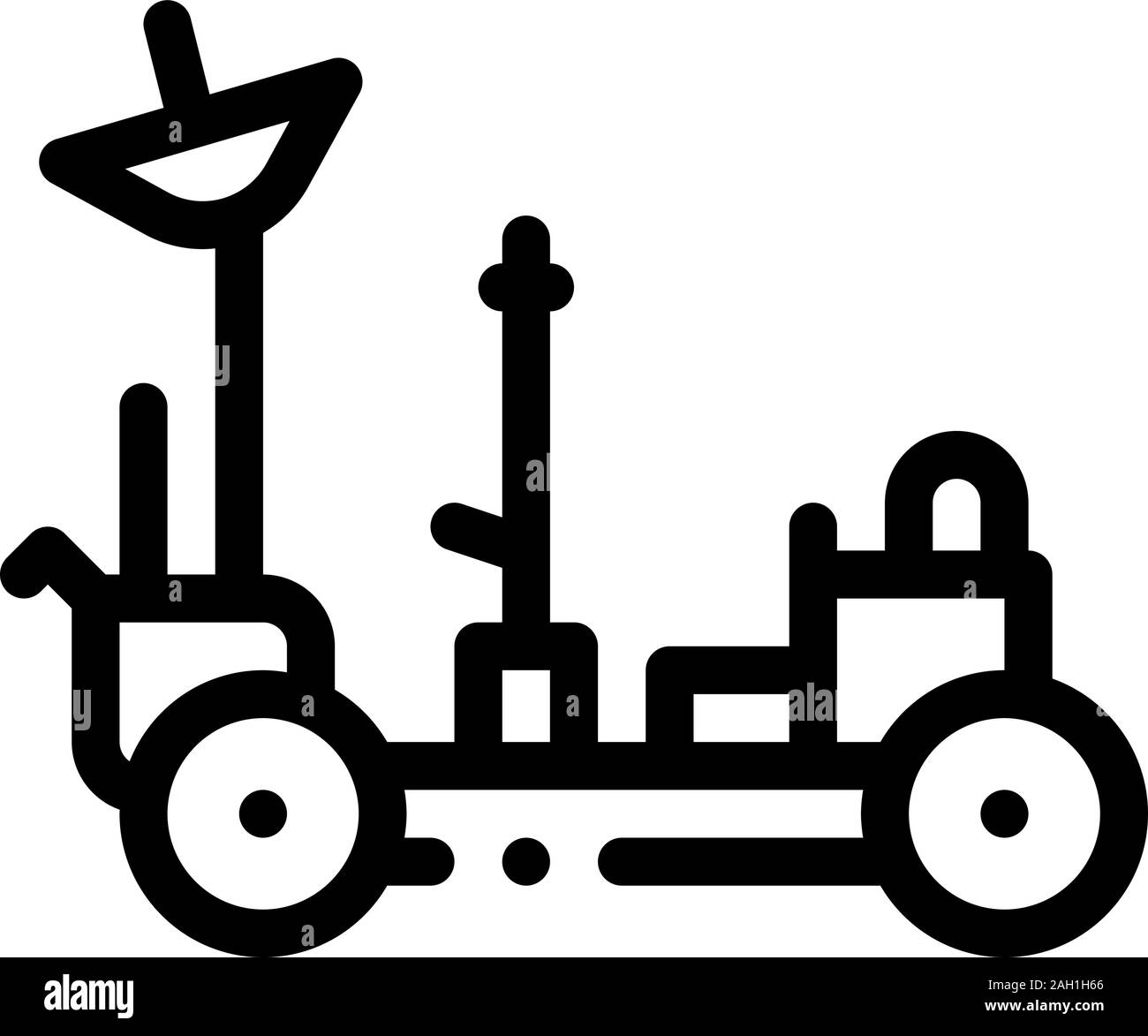 Astronaut Moon Rover Icon Outline Illustration Stock Vector Image & Art ...