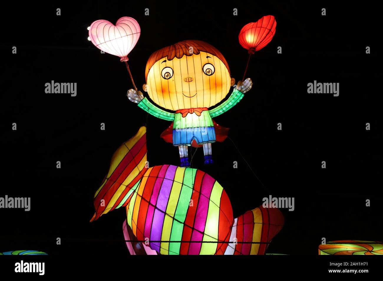 Manchester, England: Dec 22nd 2019 - Lightopia, at Heaton Park, various ...