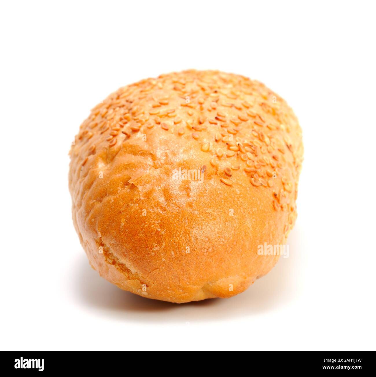 Mini French bread baguette with sesame seeds isolated on white Stock ...