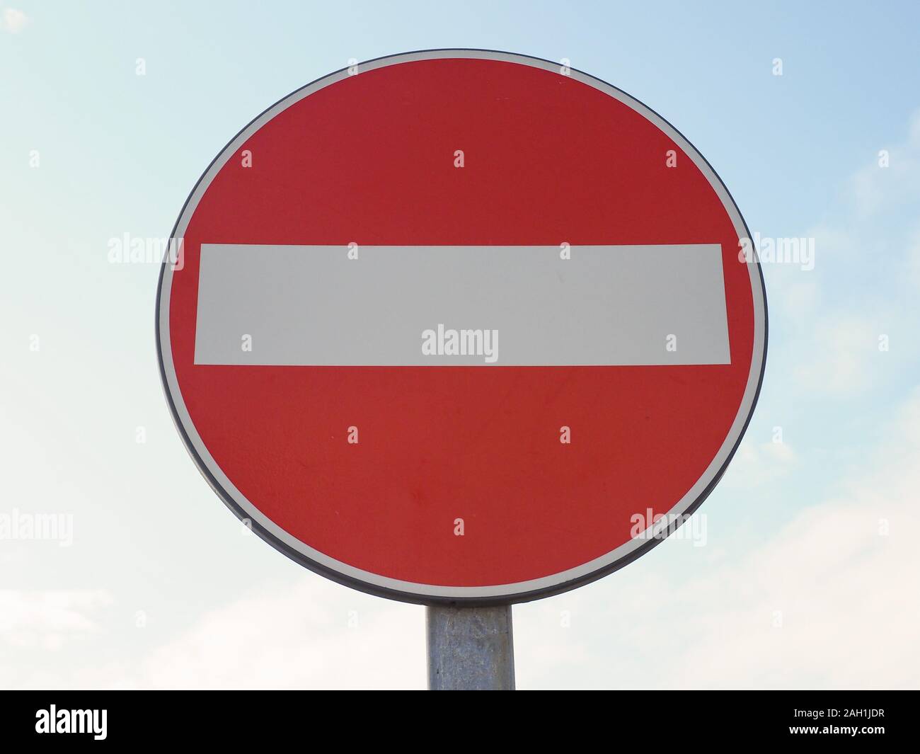 Regulatory signs, no entry for vehicular traffic sign Stock Photo - Alamy