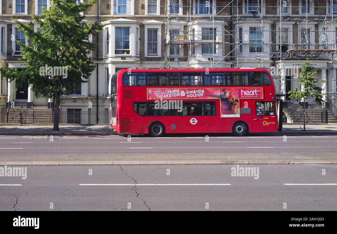 LONDON, UK - CIRCA SEPTEMBER 2019: Red double decker bus Stock Photo ...
