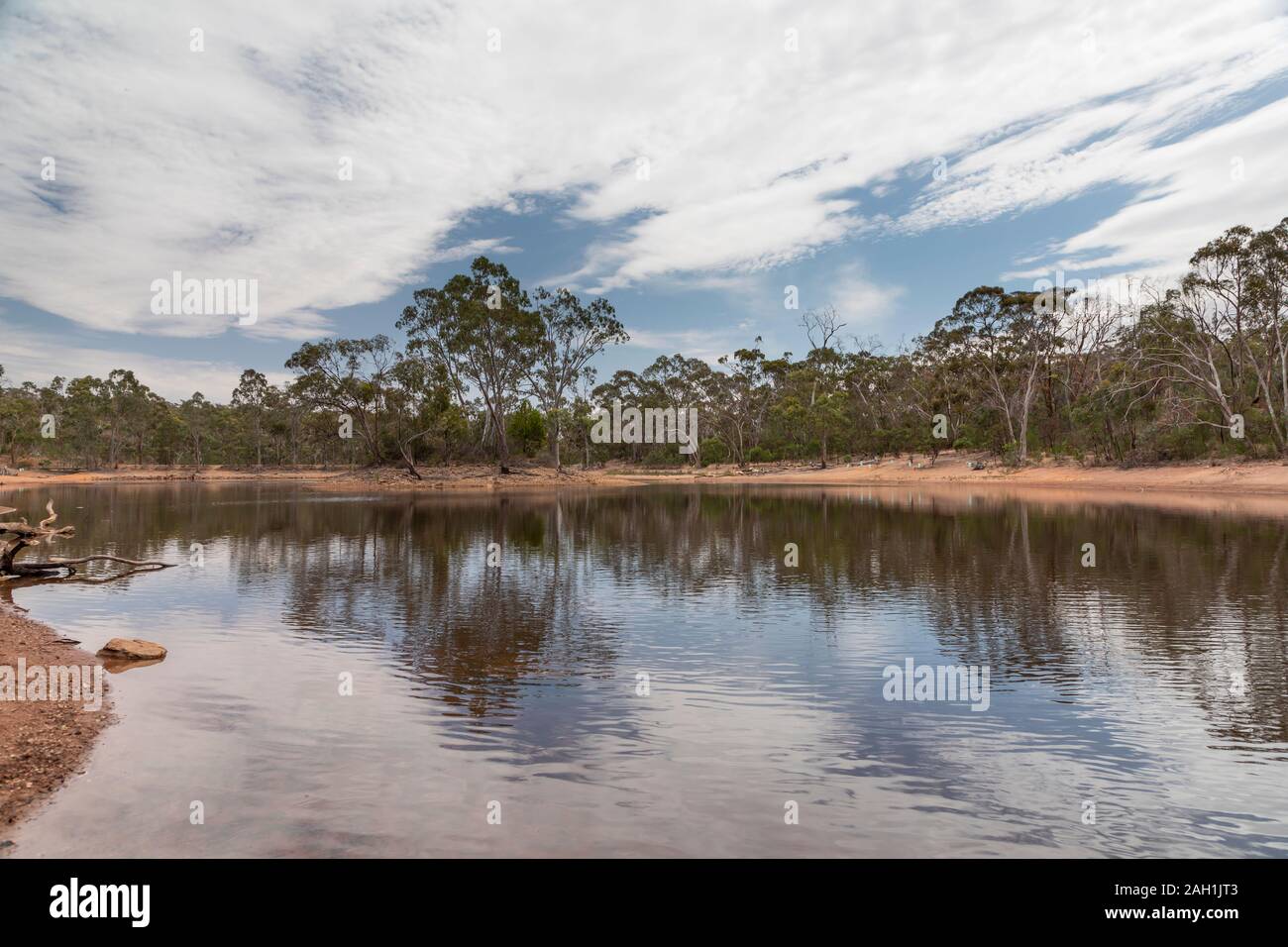 Drought affected water reservoir in outback Australia Stock Photo - Alamy