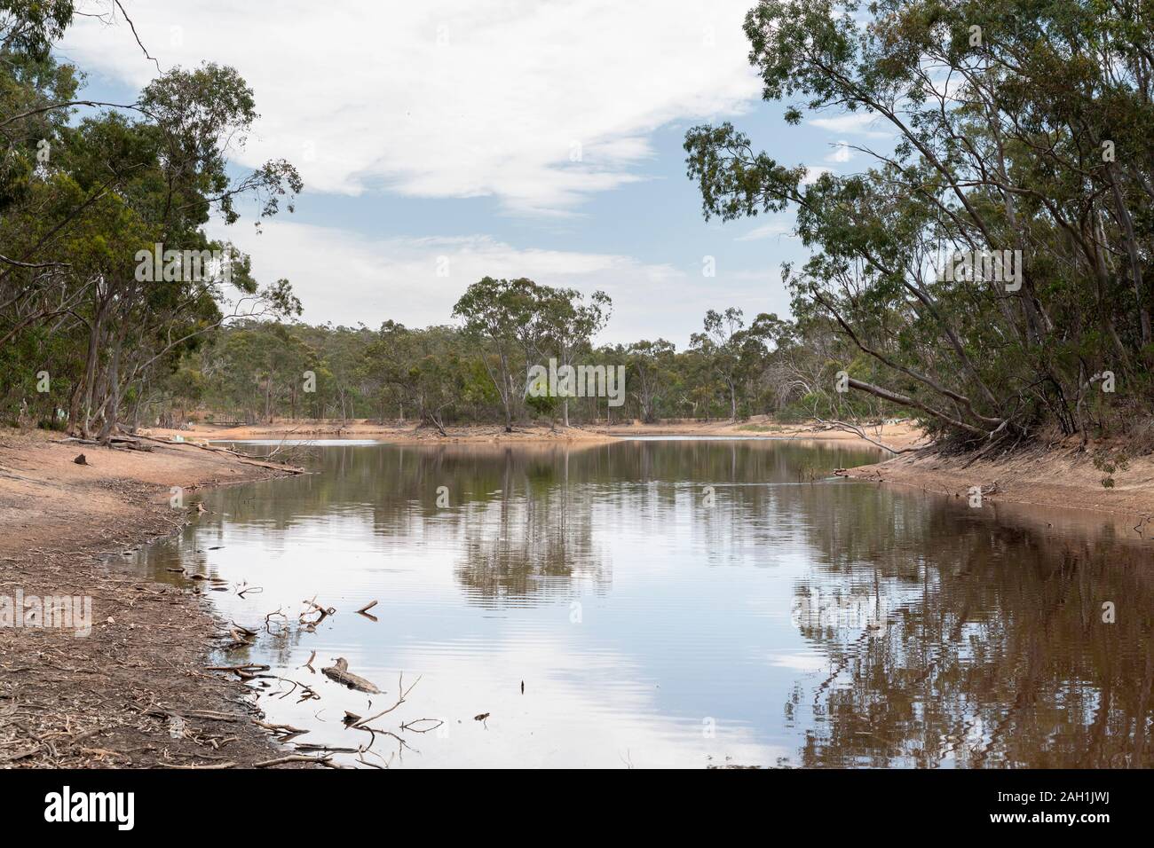 Drought affected water reservoir in outback Australia Stock Photo - Alamy